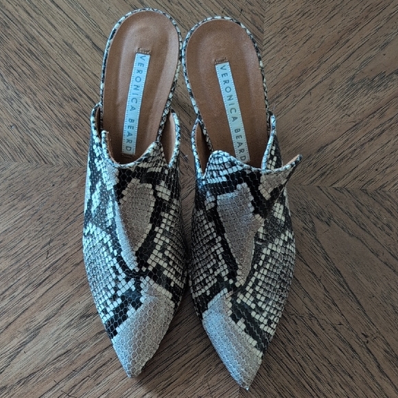 Veronica Beard | Shoes | Veronica Beard Snake Print Mules | Poshmark